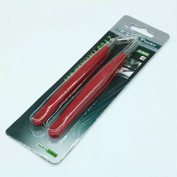 Набор пинцетов 908-T301 антимагнитных пинцетов с изолированными ручками