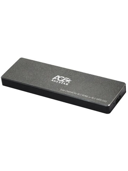 Внешний корпус для SSD AgeStar 31UBVS6C NVMe/SATA черный
