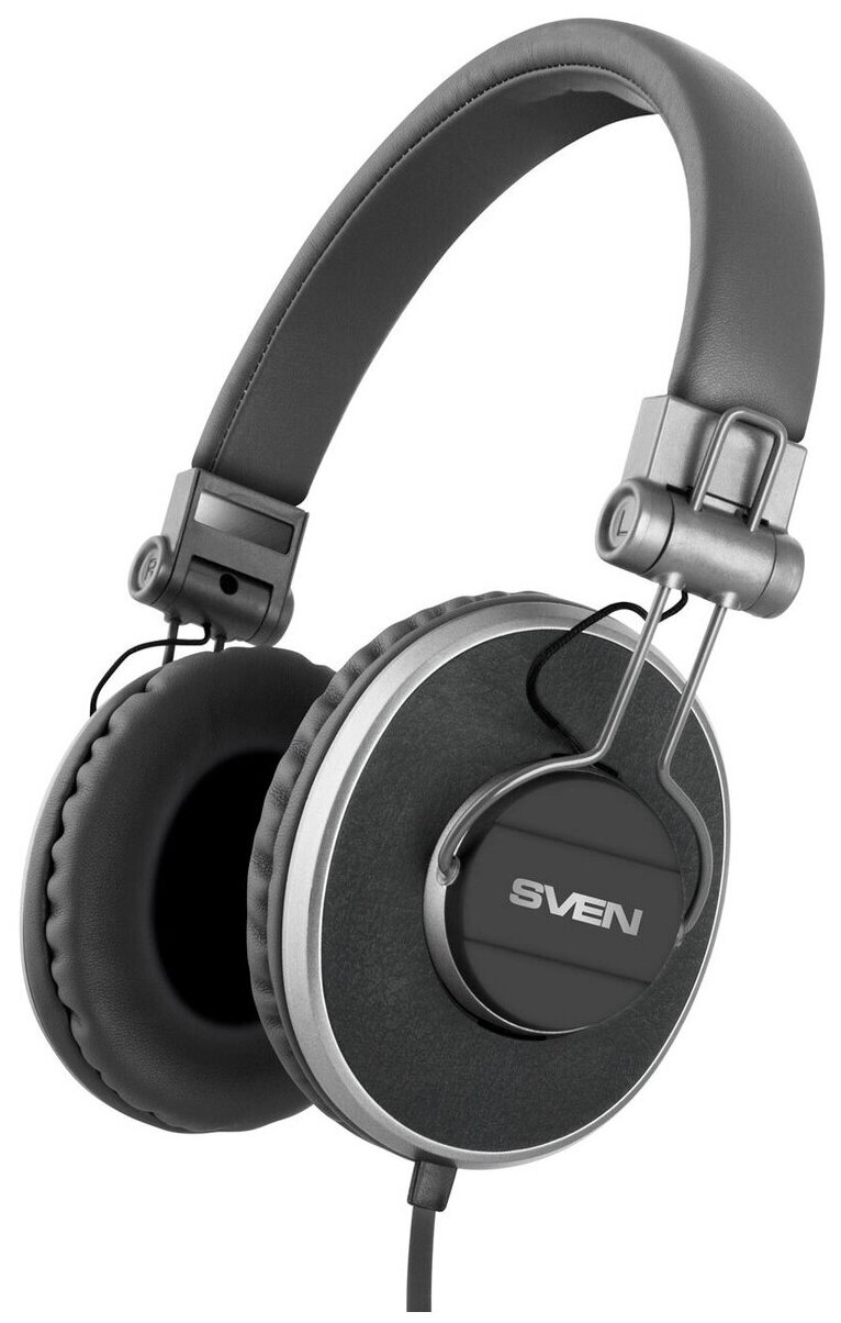 Наушники SVEN Наушники с микрофоном Sven AP-920M черный/серебристый 1.2м мониторные оголовье (SV-017910)