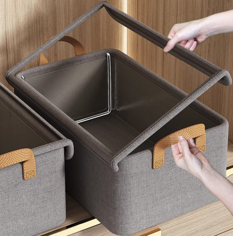 Складной кофр-органайзер с прозрачной крышкой MyPads для хранения мелочей с удобными ручками, коробка для хранения вещей, отдельный ящик для хранен.