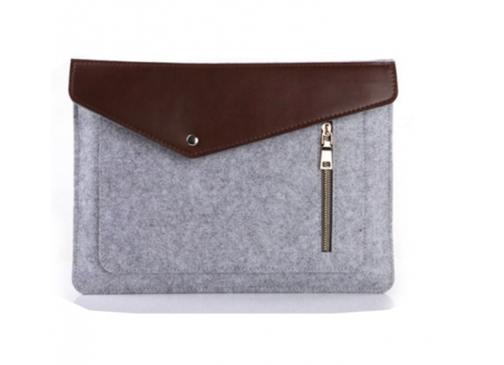 Чехол-сумка-папка MyPads Cerniera di Feltro для планшета Digma Plane 1584S 3G из войлока-фетра с дополнительным отделением на молнии для аксессуаро.