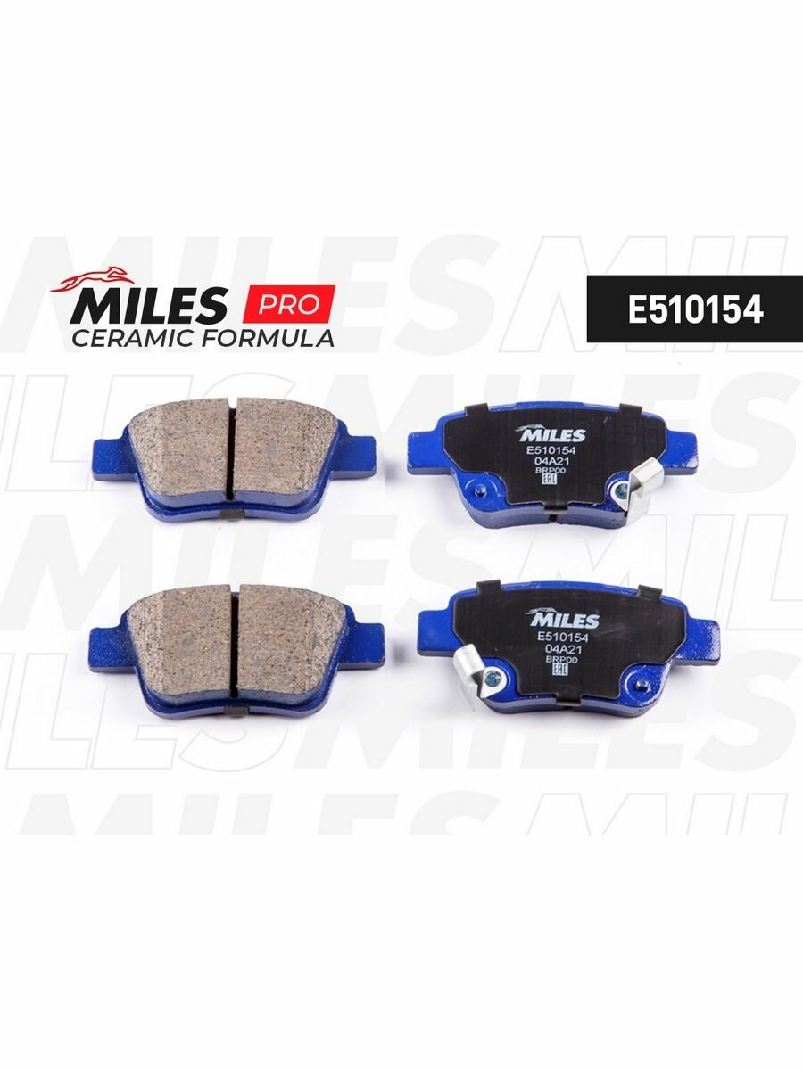 Колодки тормозные дисковые задние (со звуковым предупреждением) MILES E510154 для TOYOTA Avensis, Corolla