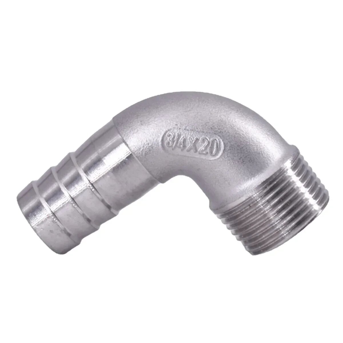 Колено для шланга из нержавеющей стали 304 3/8", 16mm