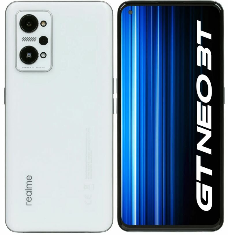 6,62" Смартфон realme GT Neo 3T 8/128 ГБ (6045603) 2022, белый