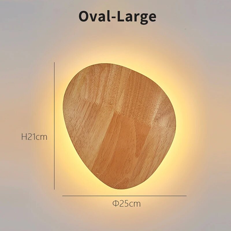 Деревянный настенный светильник Oval-Large, 12W
