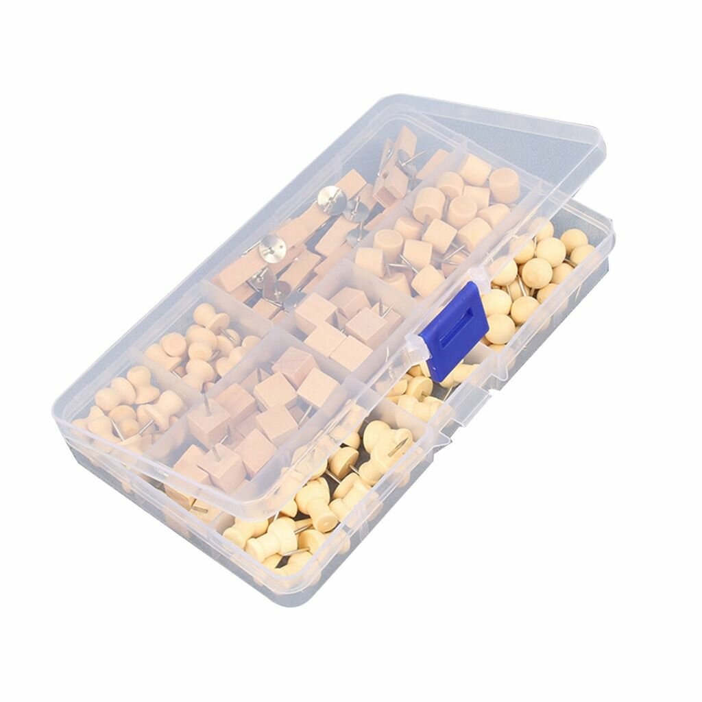 1 коробка канцелярских досок, деревянные гвозди двутавровой формы - 20 штук