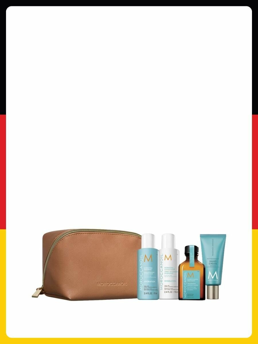 Набор для ухода за волосами Moroccanoil Travel Kit Hydration масло, 25 мл + шампунь, 70 мл + кондиционер, 70 мл + крем для рук, 40 мл