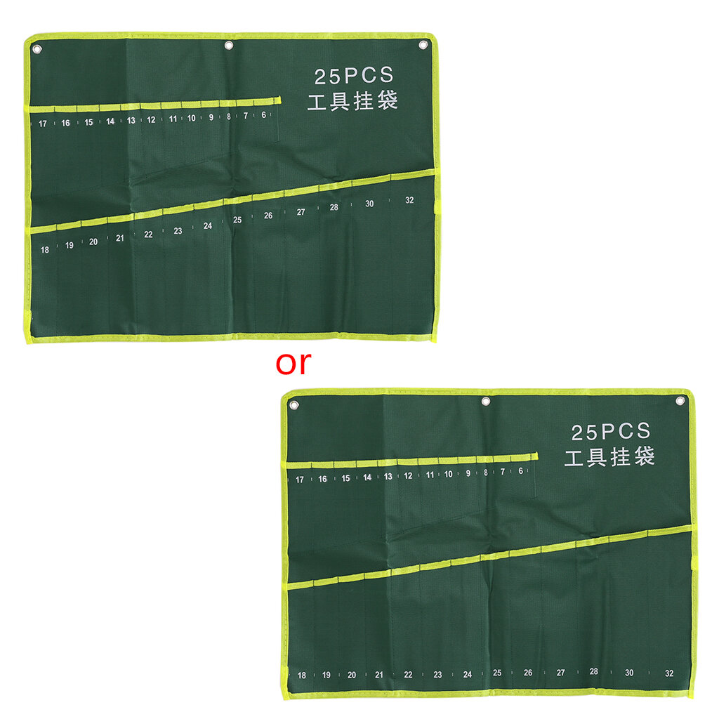 25 Карманов Прочная холщовая сумка для хранения гаечных ключей и инструментов в рулоне