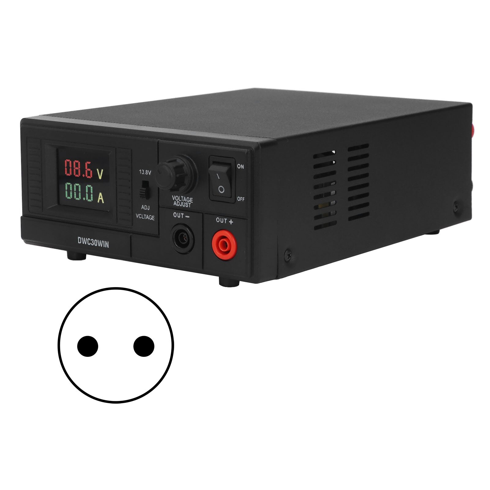 Преобразователь переменного тока в постоянный, блок питания 30 А, выходное напряжение 13,8 В, регулируемое 7,5–15,8 В, цветной цифровой дисплей, для автомобильных и морских радиостанций, вилка стандарта ЕС, 220 В переменного тока.