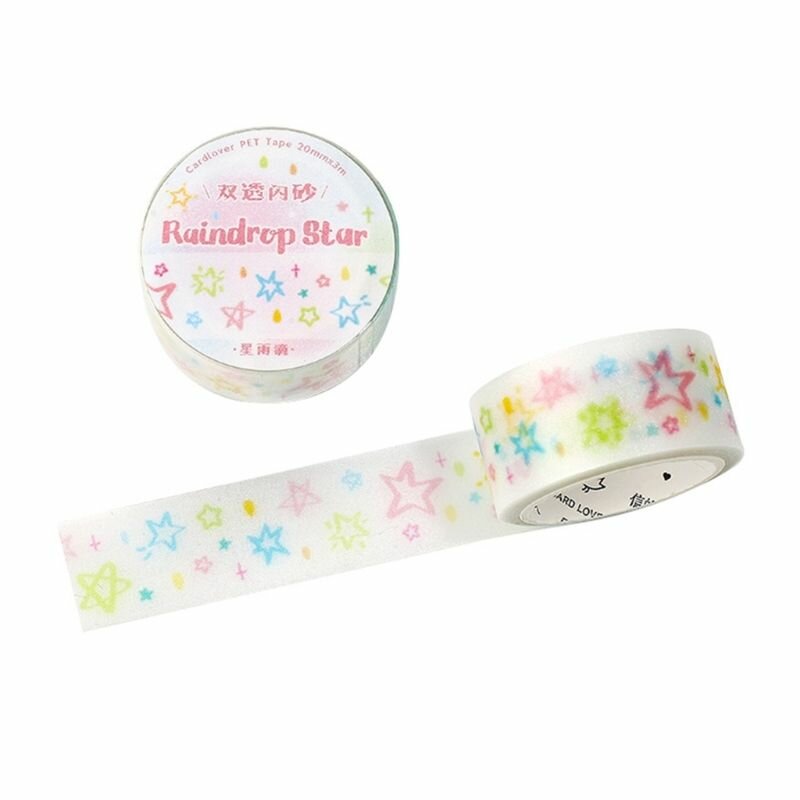 Декоративная лента для скрапбукинга 20ммx3м Лента для украшения журналов, - Звездные капли Дождя