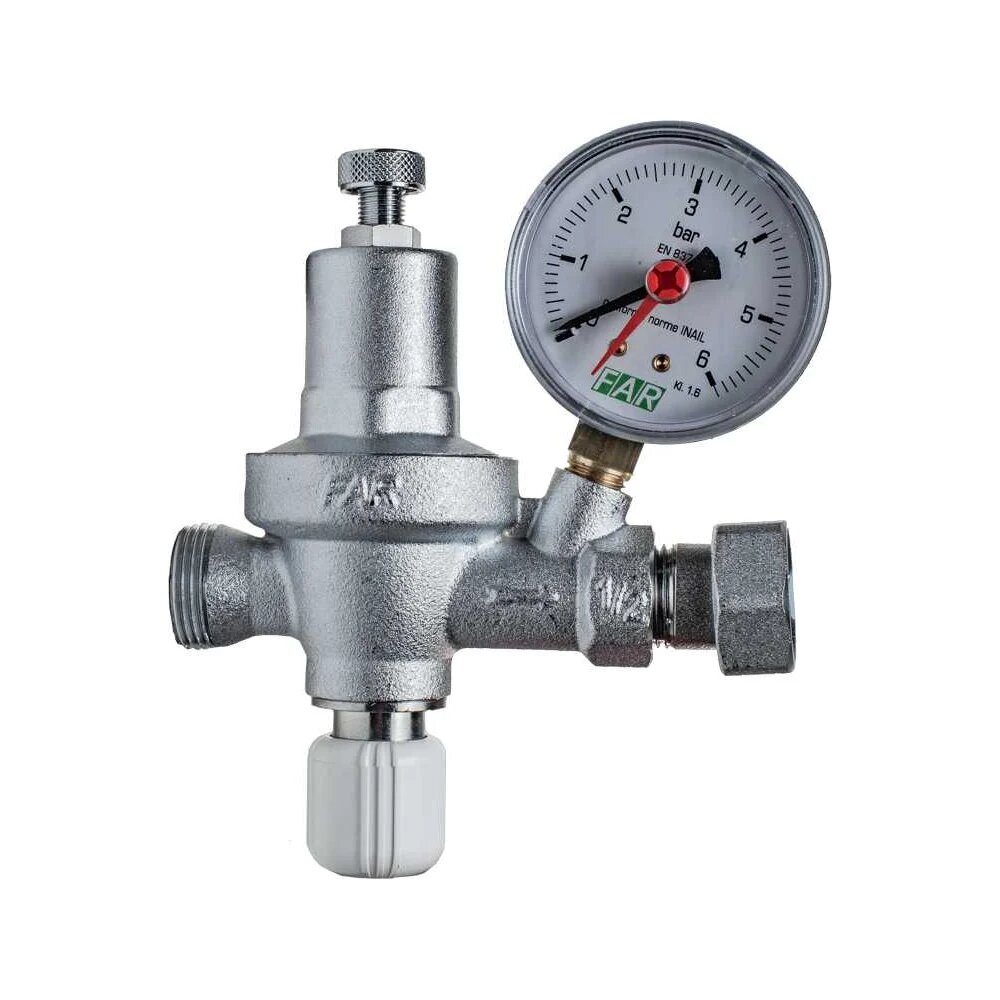 Автоматический редуктор с манометром FAR 1/2", 0-6 бар FA 2110 12, 6 бар