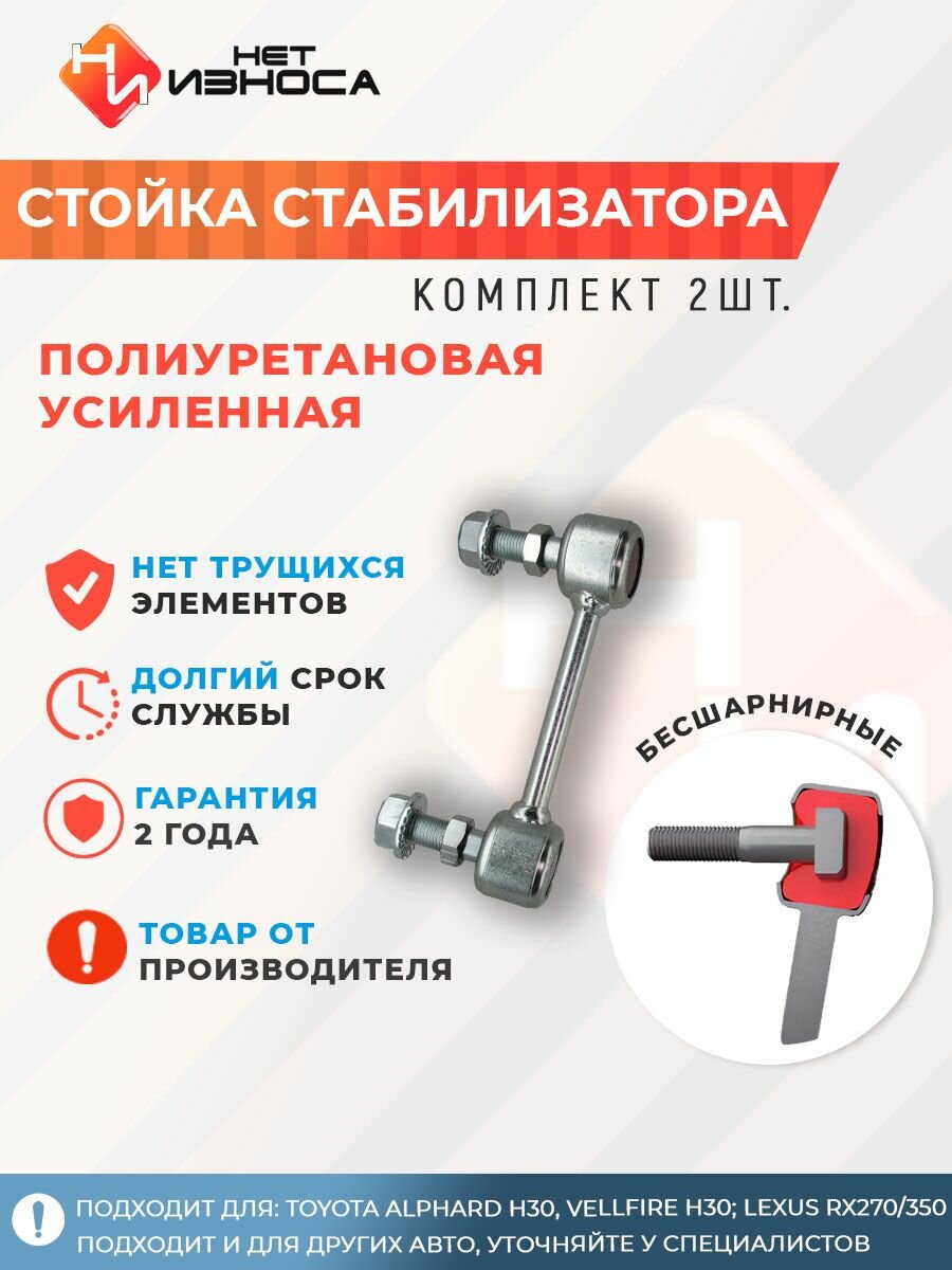 Стойки стабилизатора полиуретановые усиленные NL328-2 Toyota Alphard H30, Vellfire H30; Lexus RX270/350/450H, Lexus LM350, LM300H