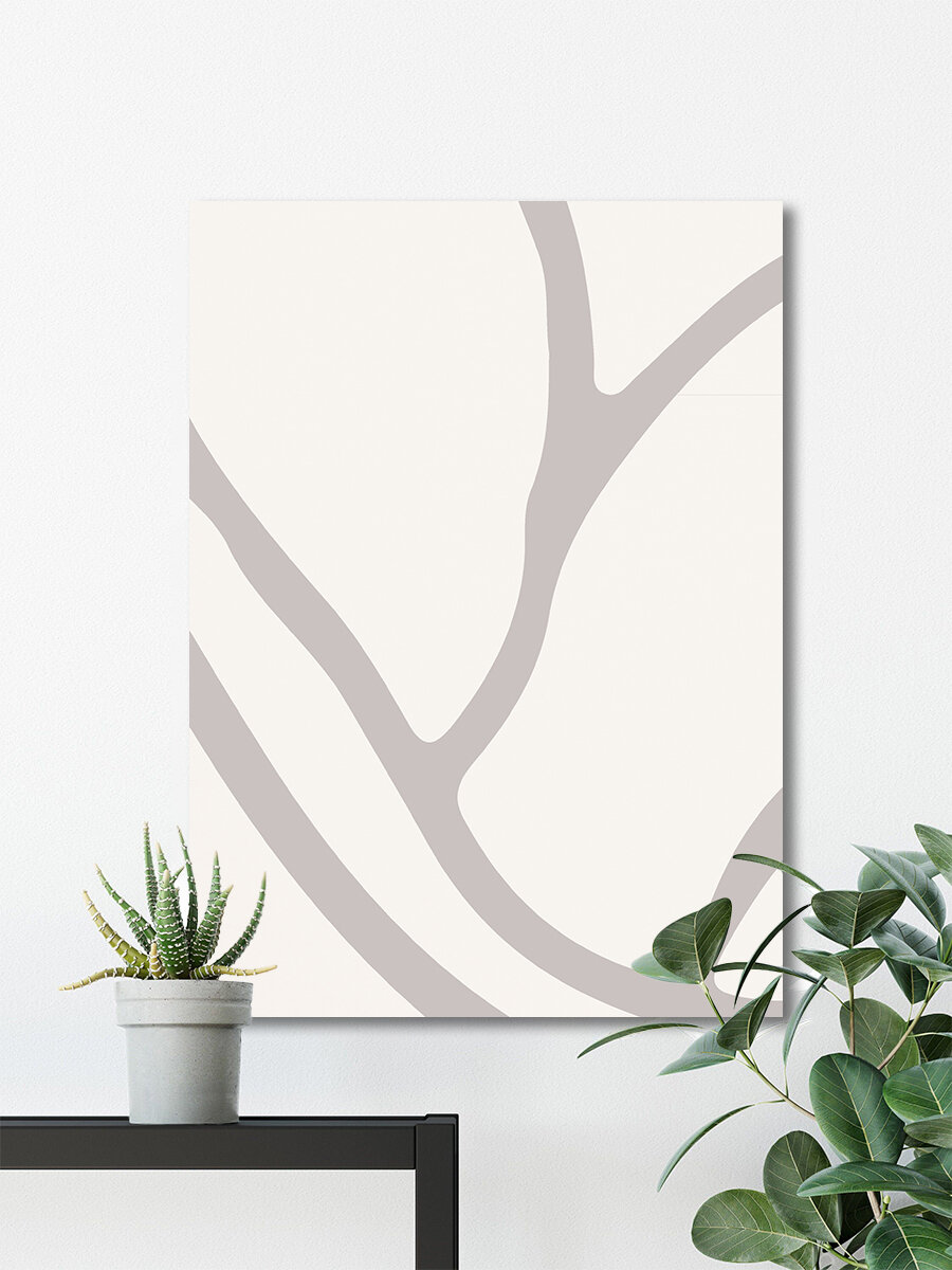 Abstract / минимализм - картина черно белая на стену / в комнату, 20х30 см.