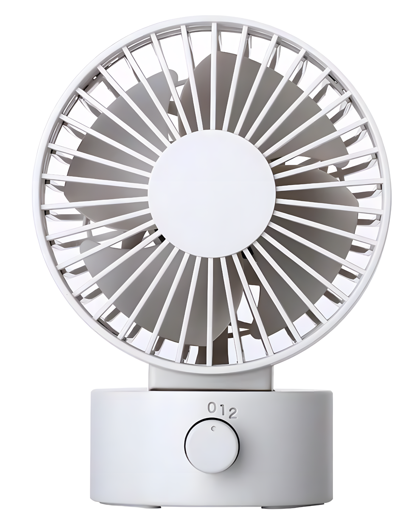 Настольный вентилятор, питание от USB-порта, 3", с регулировкой наклона, цвет белый