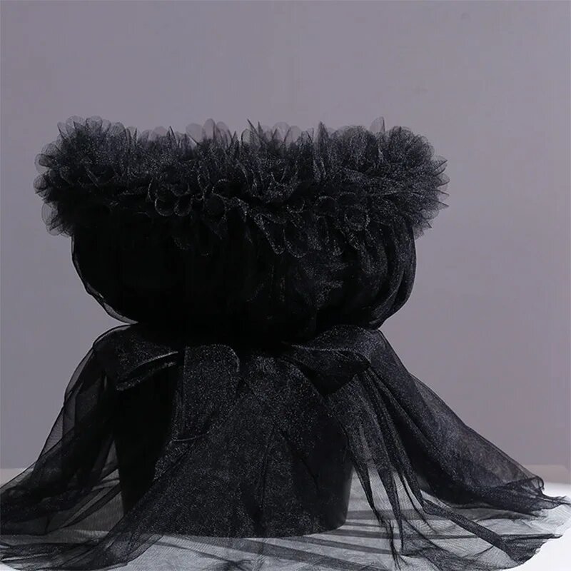 Пряжа для упаковки цветов 50x75 см Черный, Black