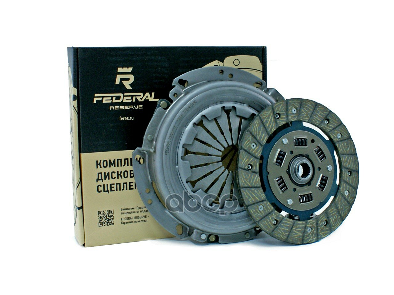 Комплект сцепления ВАЗ Ларгус RENAULT Logan (корзина, диск, муфта в сб.) (1.6v 8 кл) FEDERAL RESERVE арт. 7701465180