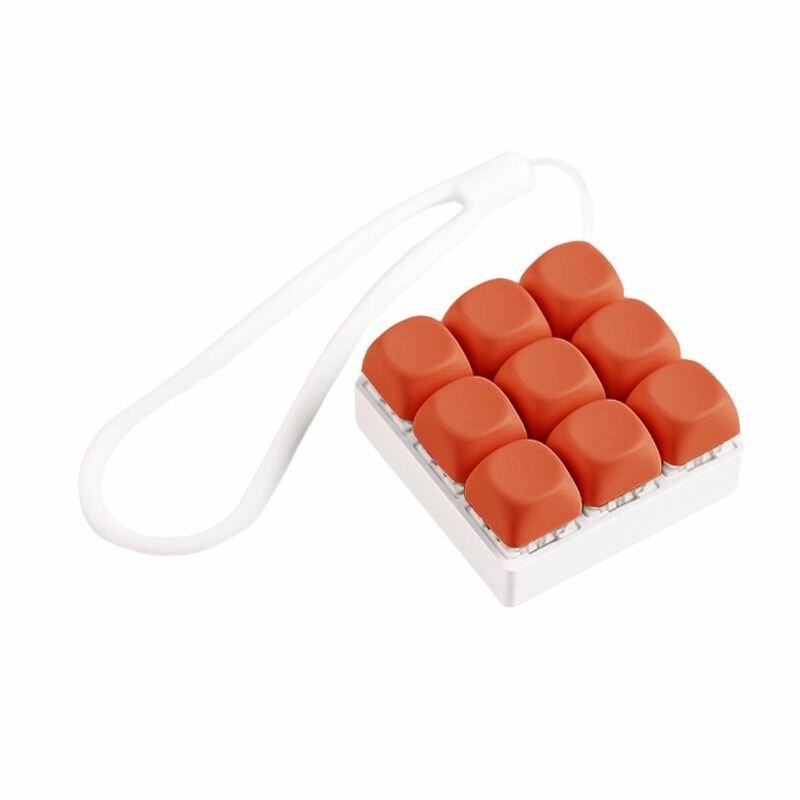 Диагональный крючок с 9 клавишами без световой кнопки декомпрессии keycap-красный