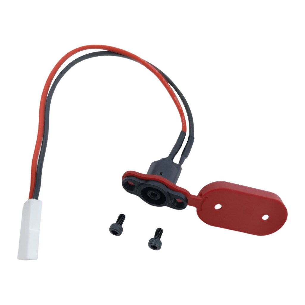 Electric Scooter Charging Port Wire with Cover Silicone Sleeve Charging Port for M365/PRO2 Scooter Accessories