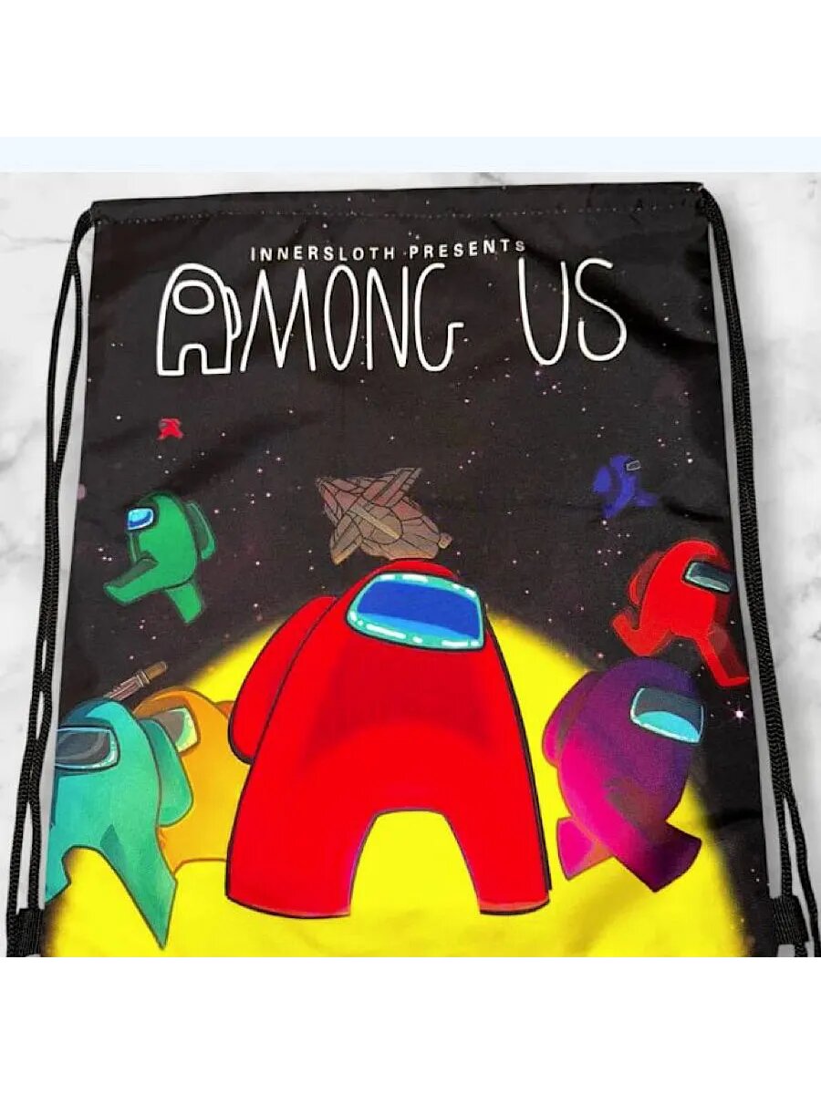Сумка для сменки школьная дошкольная для обуви AMONG US
