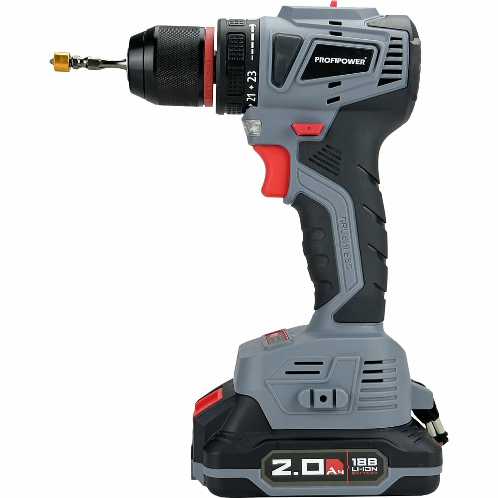 Аккумуляторный бесщеточный шуруповерт Profipower MKBL-18B