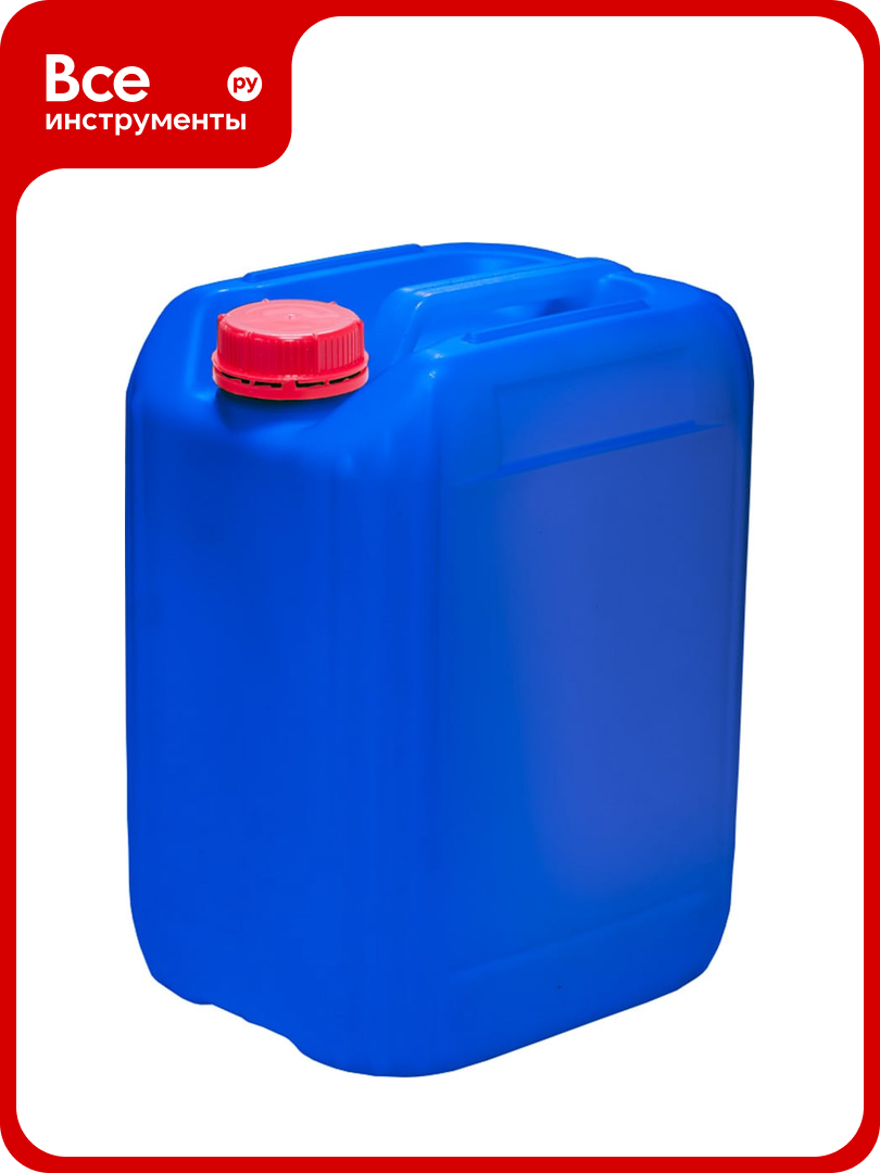 Канистра п/э 21.5 л, синяя, 300х235х390 мм, штабелир. с пробкой UN Тара. ру 20815