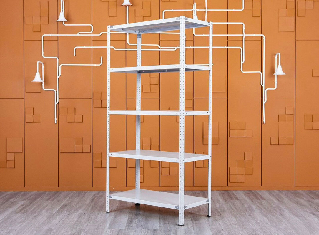 Стеллаж металлический БУ 200х100х60х5 полок