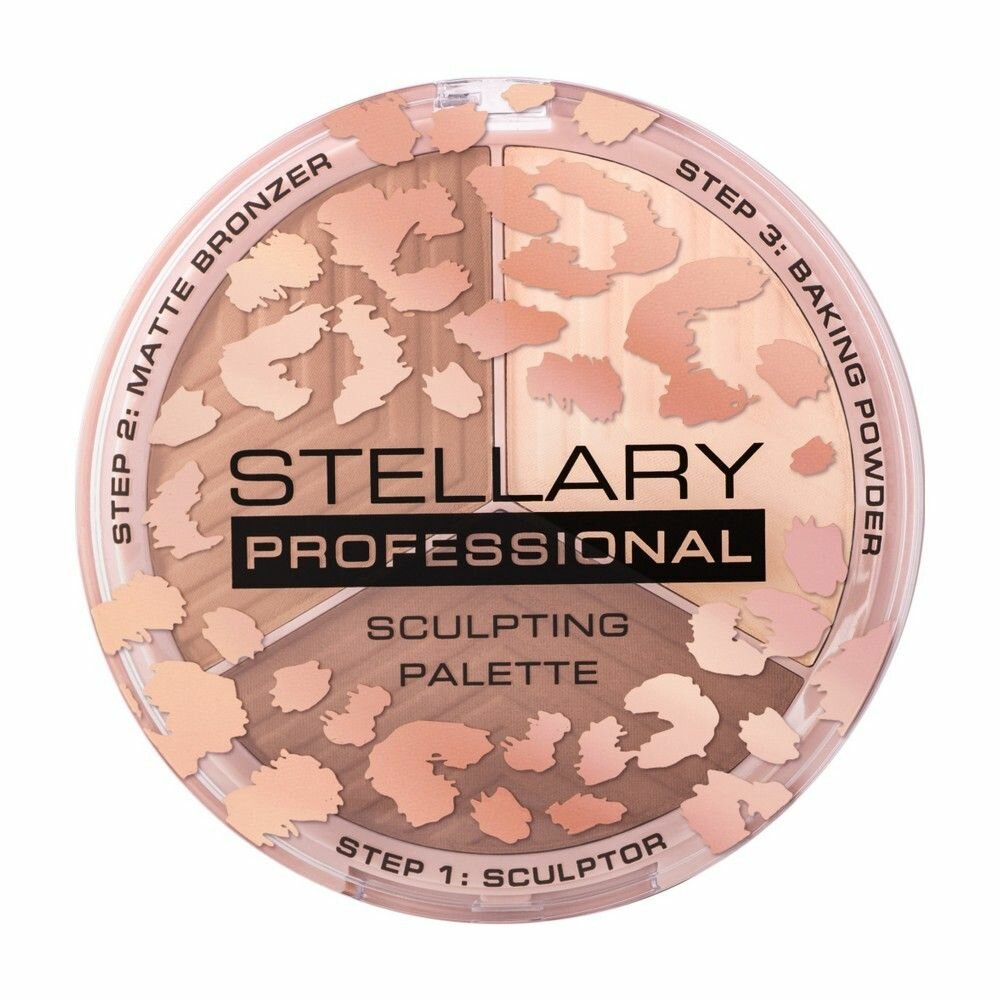 Палетка для контуринга 3 в 1 Stellary Face Sculptor, Тон 02, 11,4 г