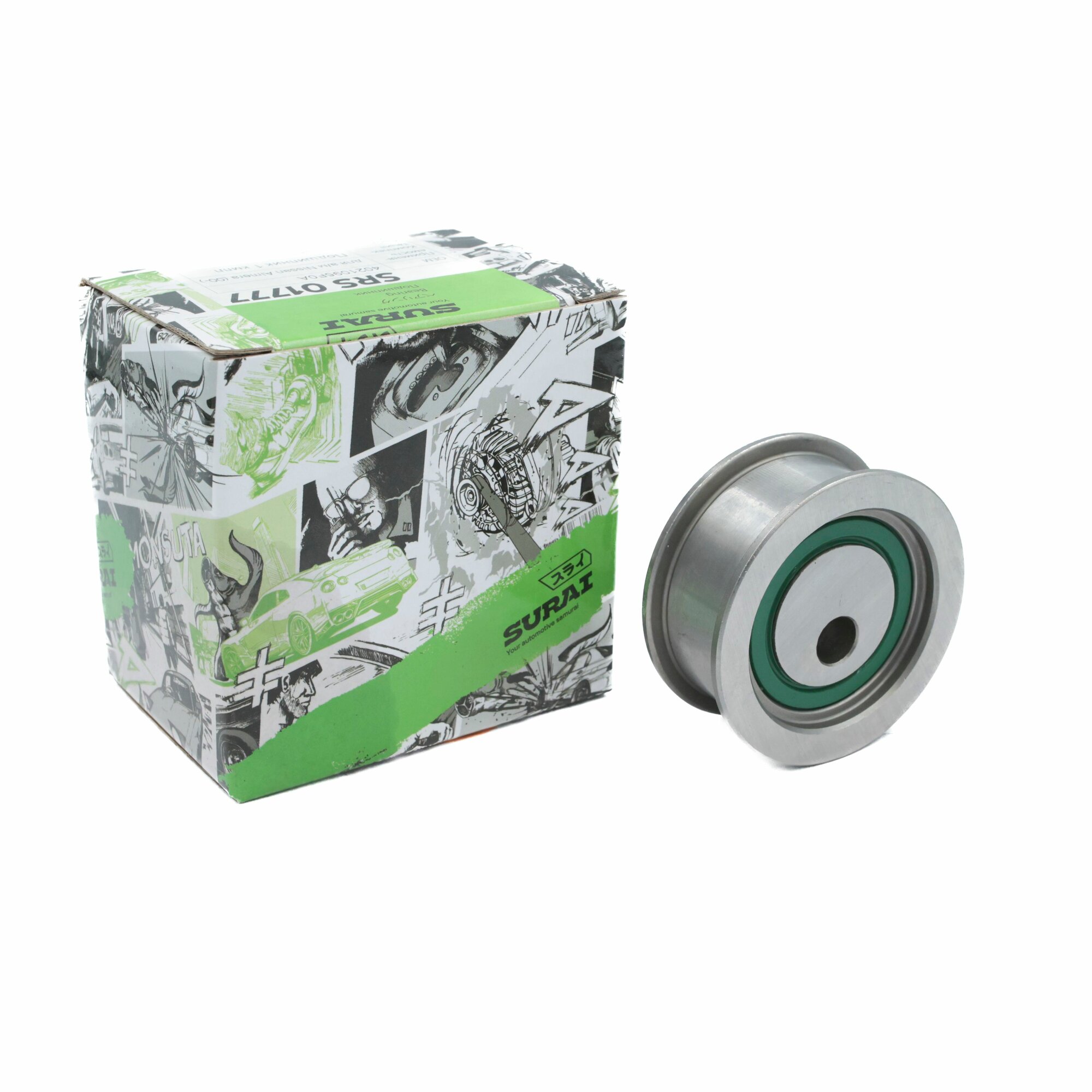 Ролик ремня ГРМ SURAI для Lada 2108, 2109 (натяжной) (метал. н/о) (SR 00623, аналог 21081006120)