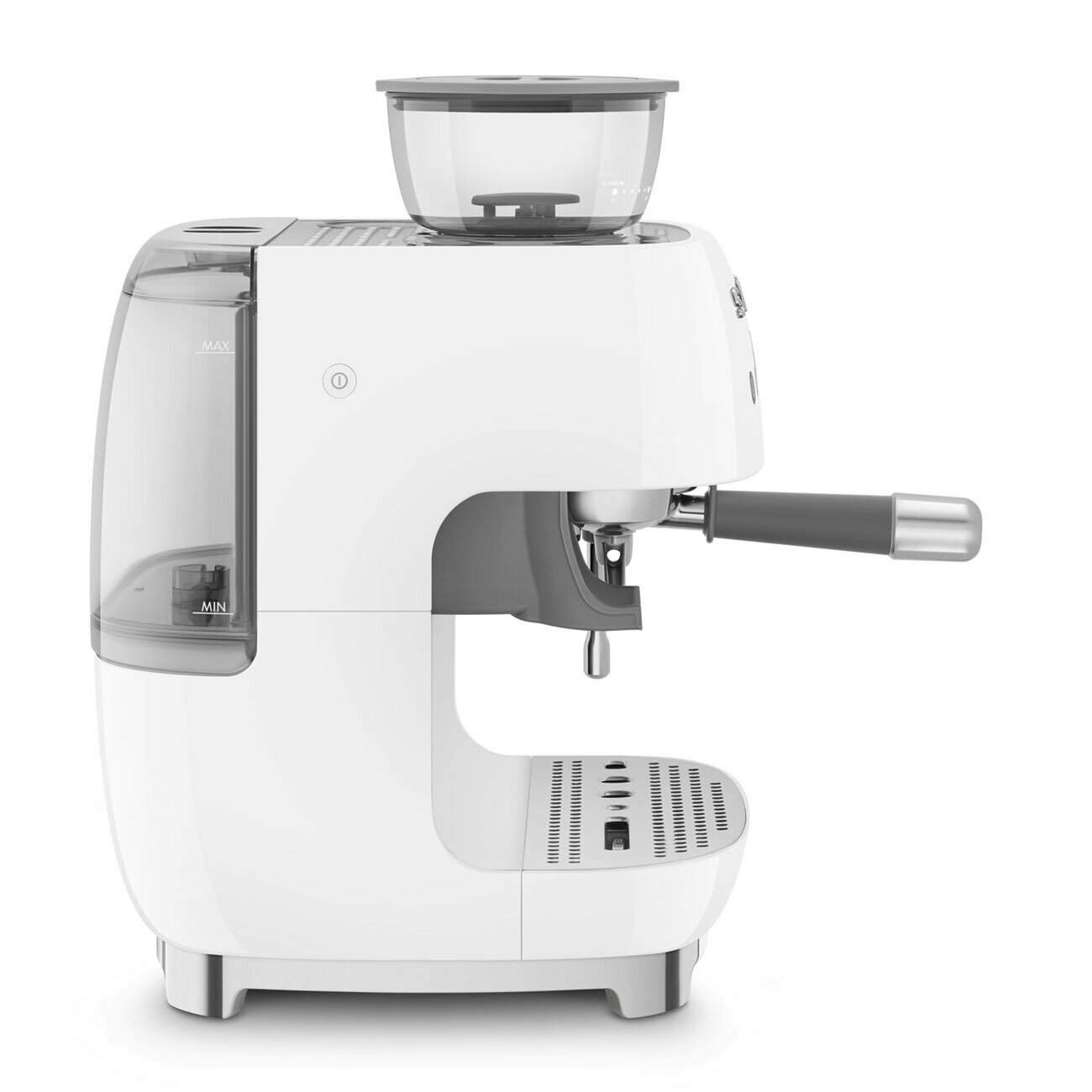 Кофемашина Smeg EGF03WHEU, со встроенной кофемолкой, цвет белый — фото 1
