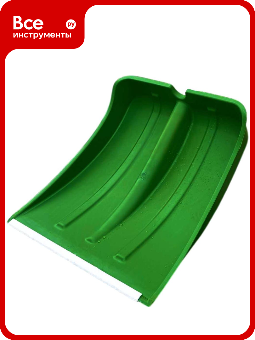 Пластиковая лопата ООО Агростройлидер №4 380x380мм цветная с алюминиевой планкой без черенка СНЕГ-01.32