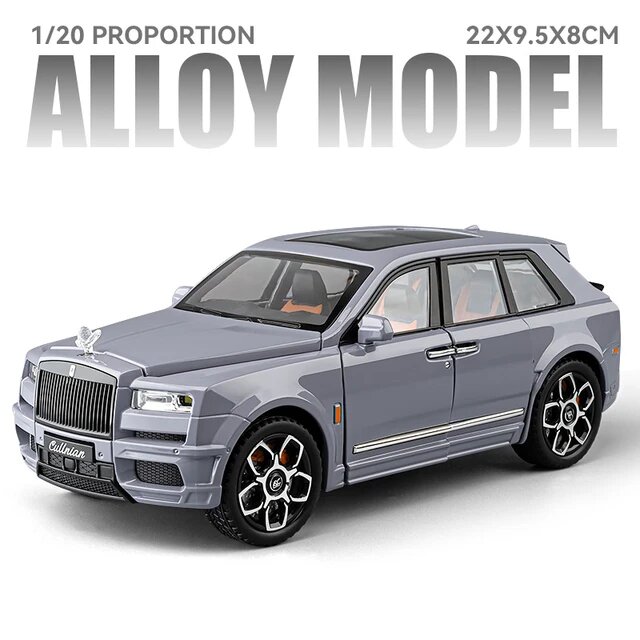 1:20 Rolls Royce Cullinan Black Badge SUV литая игрушечная модель автомобиля со звуком и светом детская игрушка коллекционная вещь подарок на день рождения