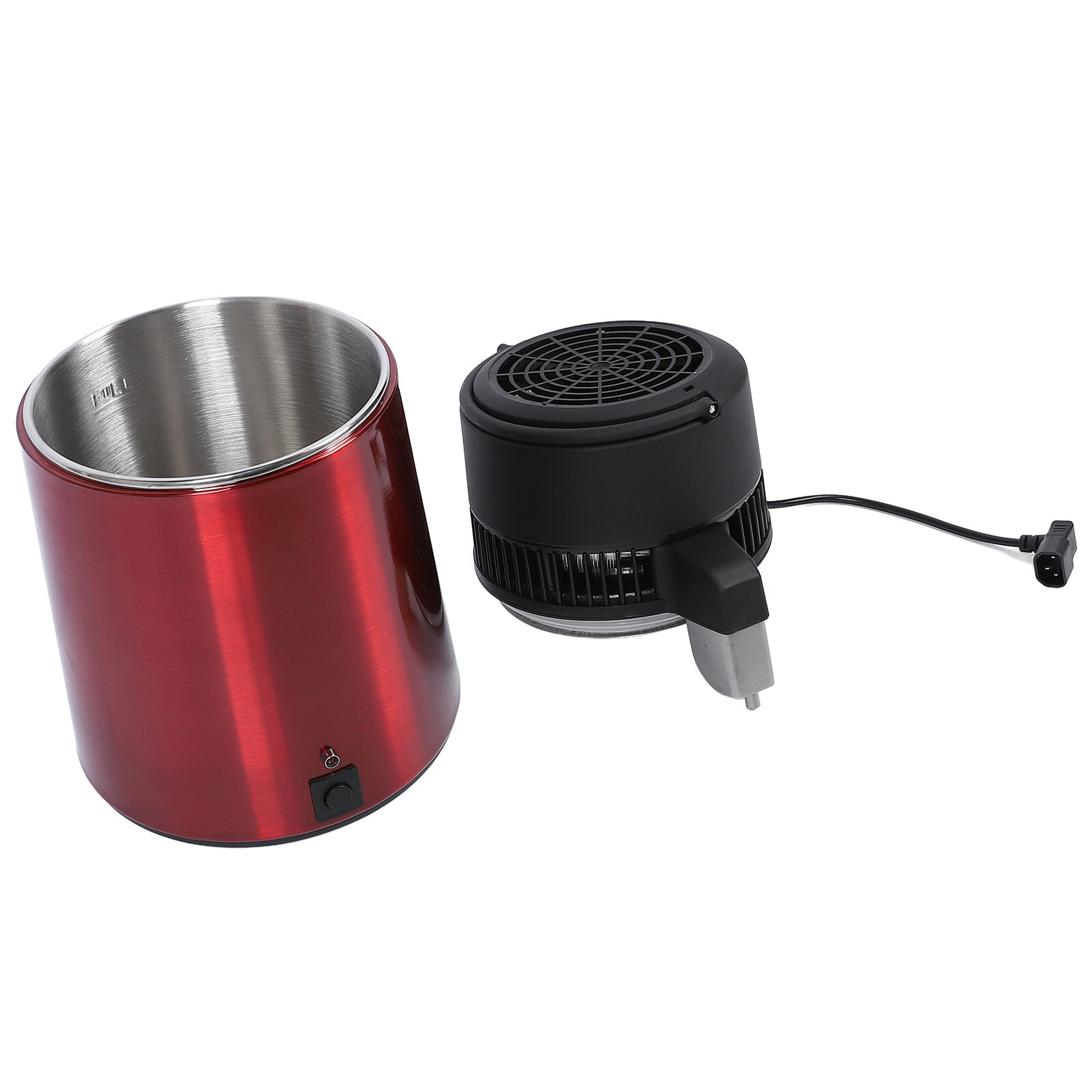 Дистиллятор для воды 4л, 750 Вт, дистиллятор для дистиллированной воды, настольный дистиллятор с одной кнопкой, синяя бутылка для домашней стоматологической клиники, бордовый, вилка европейского стандарта, 220 В