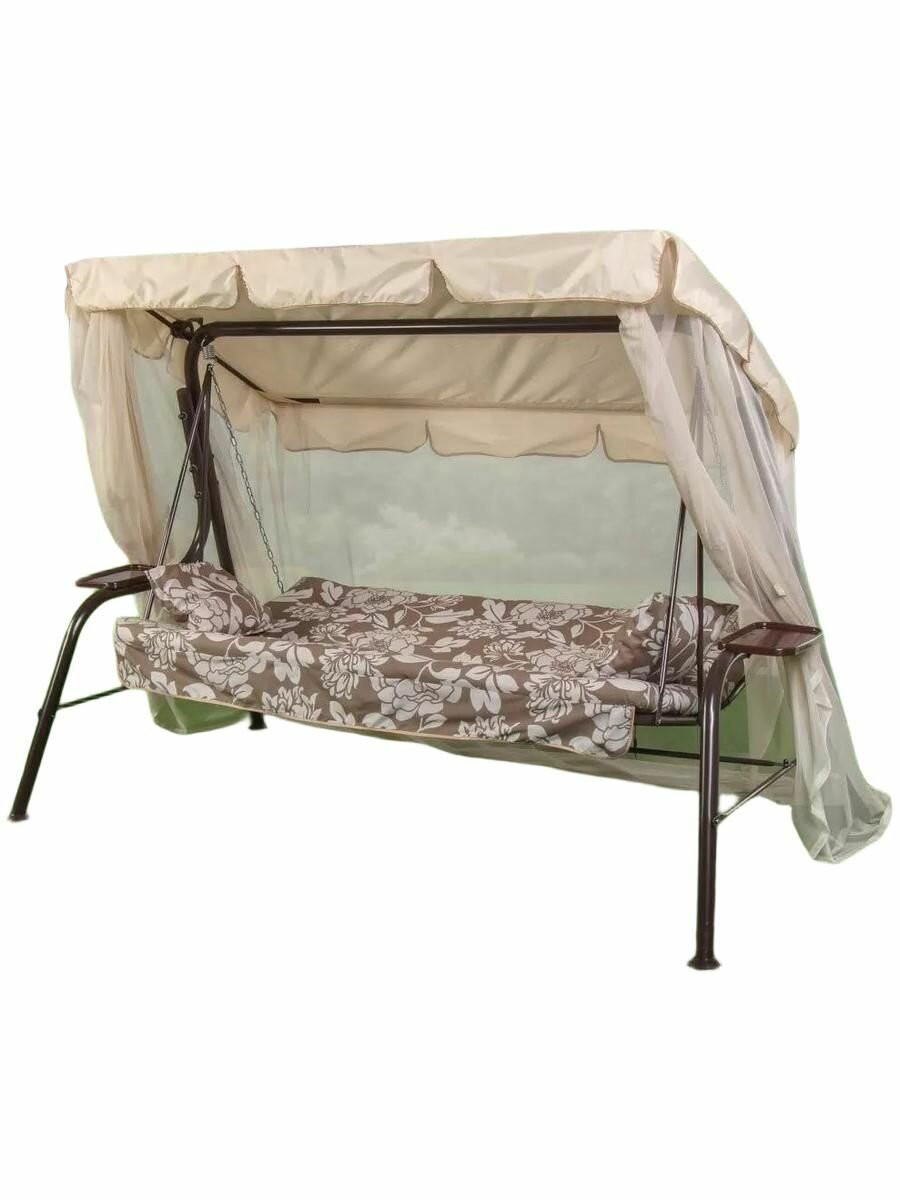 Качели садовые 3-местные, 231х126х147.8 см, 210 кг, Olsa, сталь