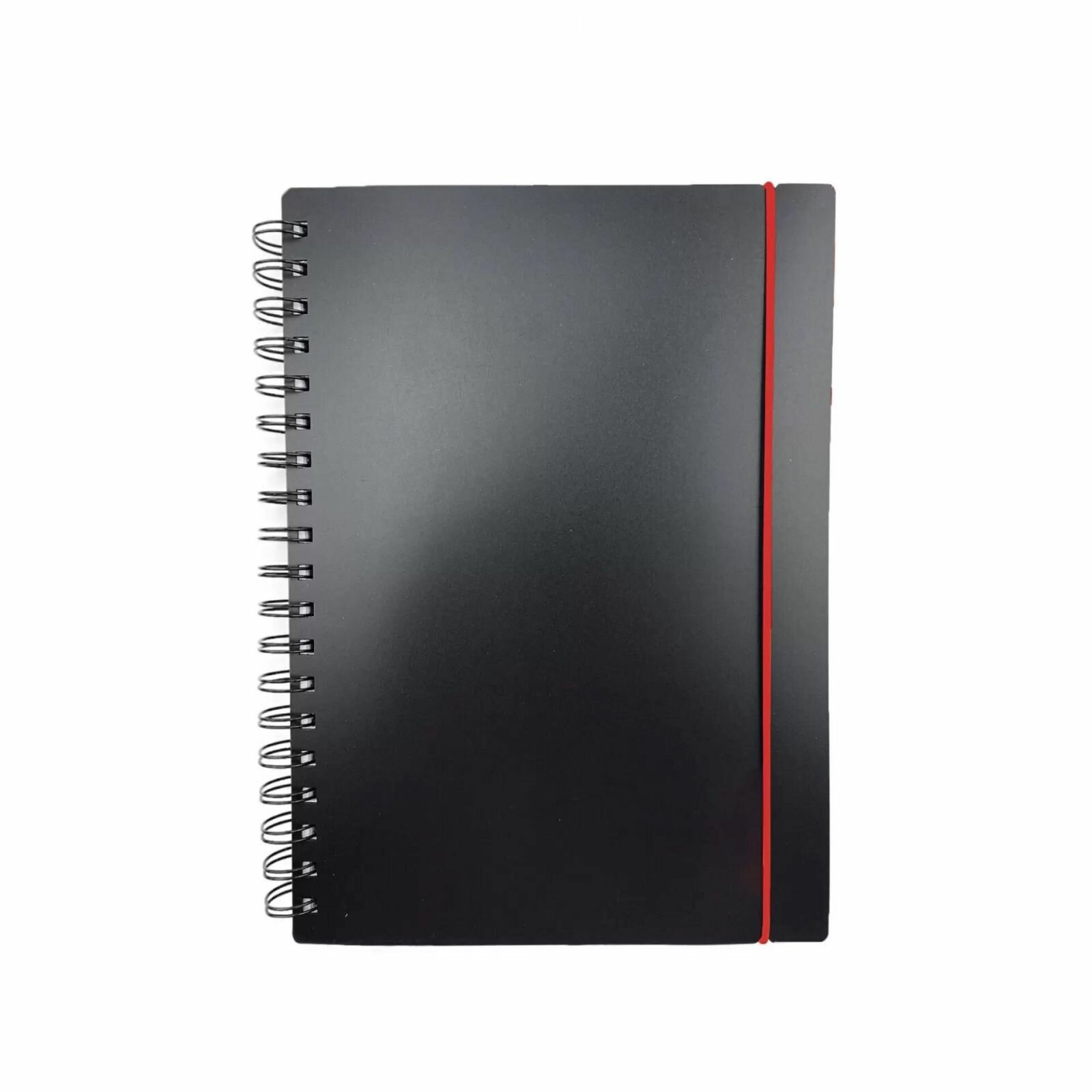 Тетрадь ЭКСМО А4 80 л, клетка, на спирали, пластиковая обложка "Favorite black, no 4", на резинке, с разделителями