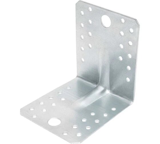 Крепежный уголок Gigant усиленный 105x90х1.5 мм цинк 123877