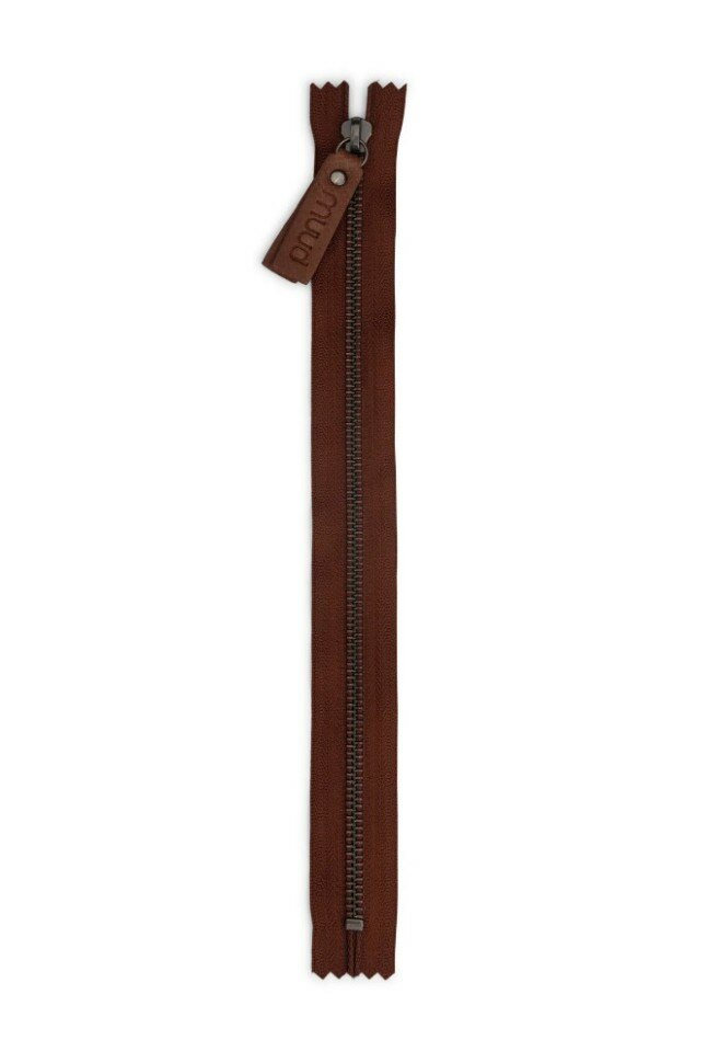 Muud QB-4492/Rich Brown/44cm Молния "Carin" металлическая, неразъемная, для сумки, 44 см, насыщенный коричневый