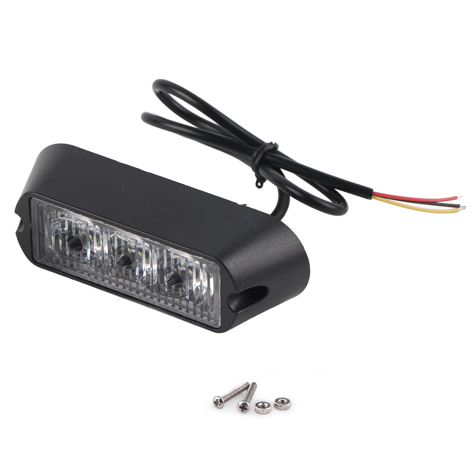 3 Светодиодных Автомобиля Грузовик Аварийный Стробоскоп Предупреждающая Лампа Индикатор Опасности Вспышка Решетка Лампа Белый