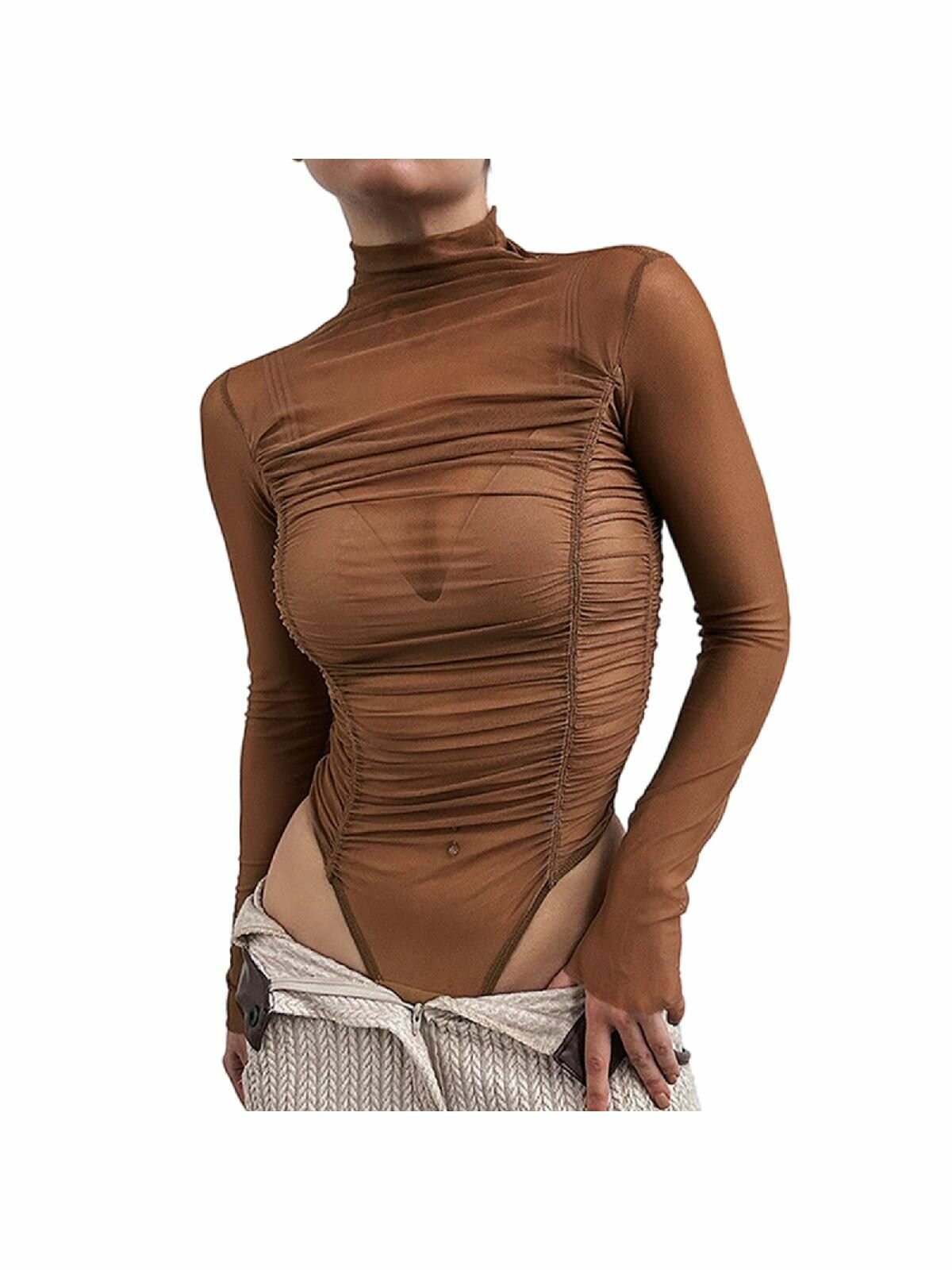 Сексуальный боди с длинным рукавом