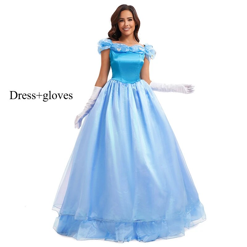 Костюм Золушки для взрослых XXL, Blue 2 PC