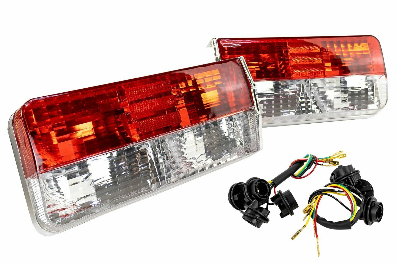 Задние фонари с белой и красной полосой для ВАЗ 2106, Лада Нива 4х4 (старого образца)