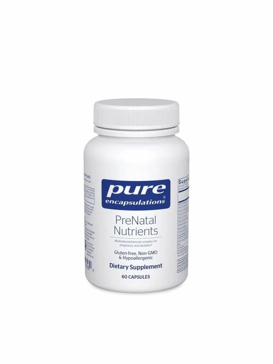 Pure Encapsulations, PreNatal Nutrients, мультивитамины для беременных, 60 капсул