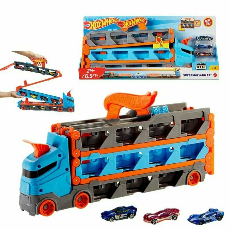 Игровой трек Mattel Hot Wheels Сити Грузовик Скоростная автотрасса GVG37(Содержит три автомобиля)