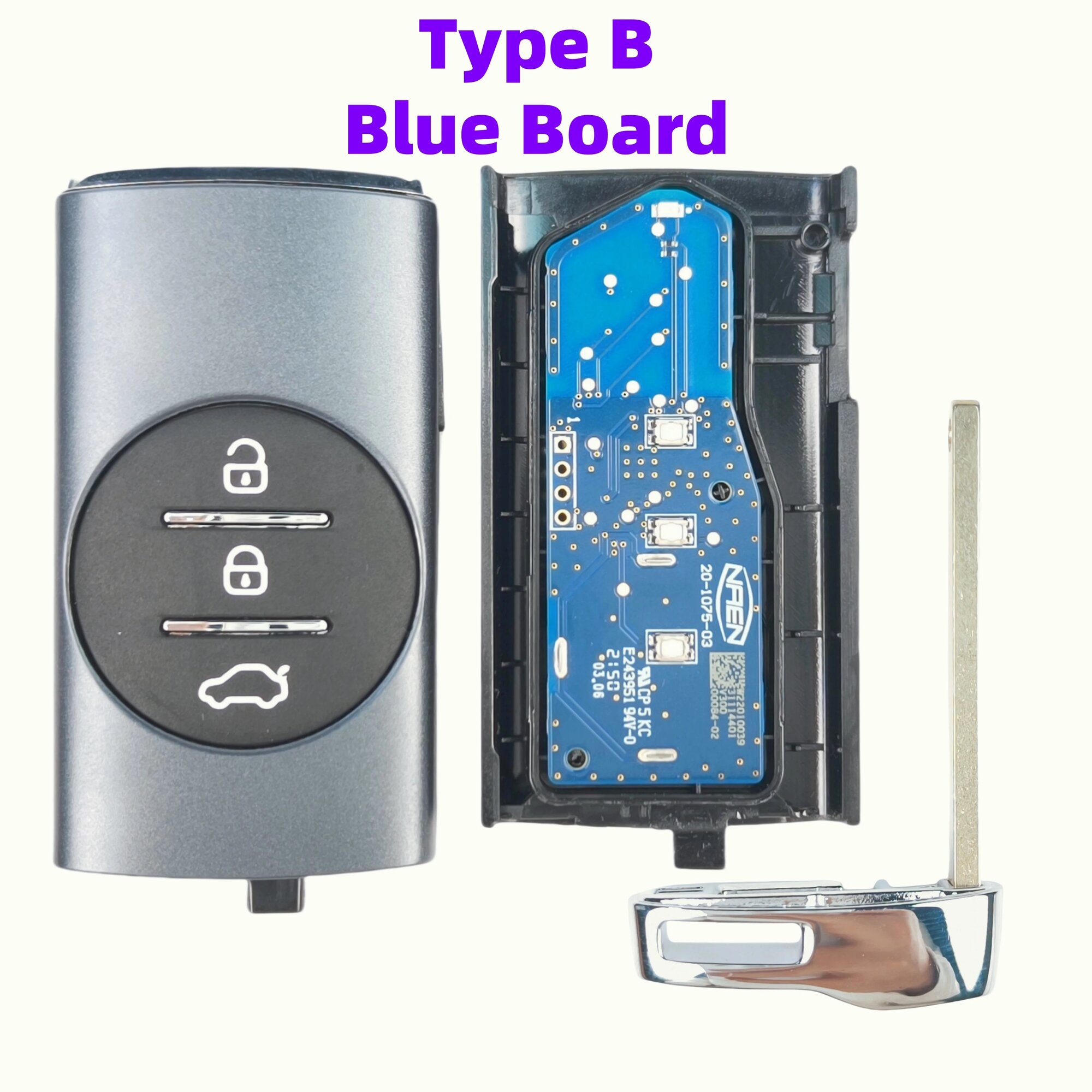 Оригинальный смарт-ключ Algernon-keys для Chery Tiggo 7 Plus Tiggo 8 Plus, 3 кнопки, 433 МГц, FSK 4A, чип, дистанционный автомобильный ключ, автомобильный ключ Type B Blue Board