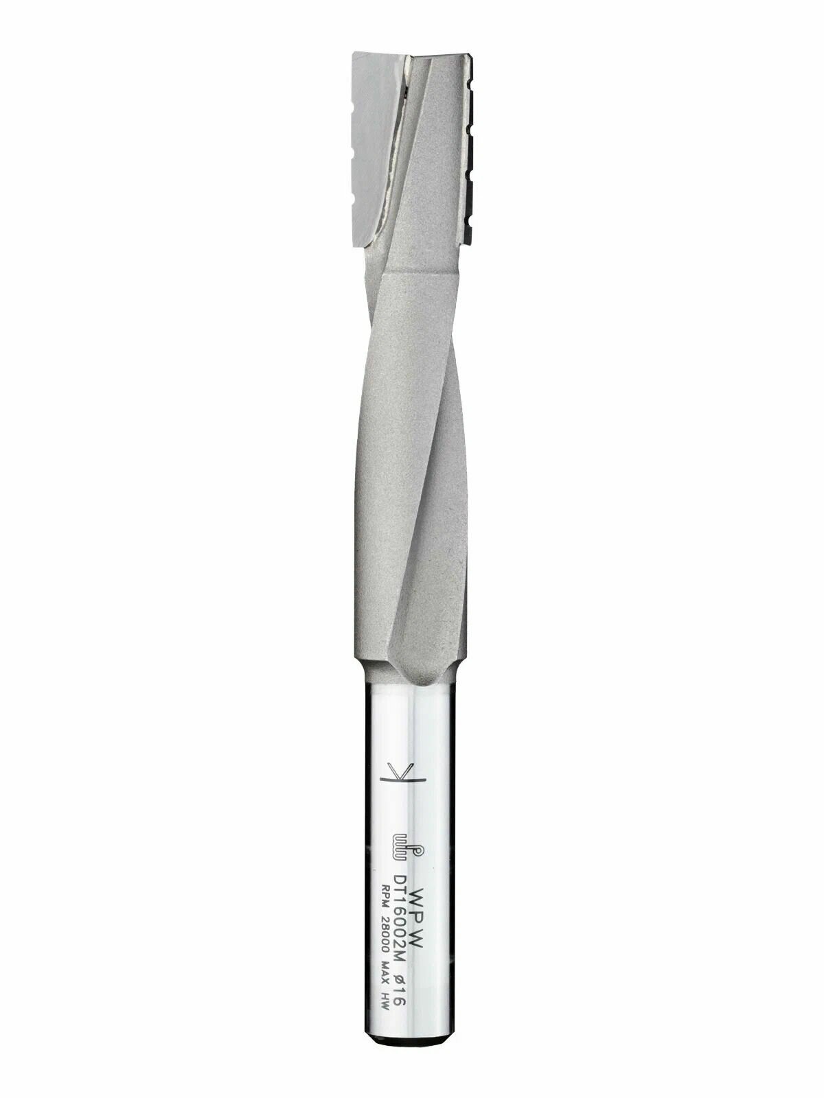 WPW Фреза спиральная паз под замок Z2 D16 B80 L118 хвостовик 12 (DT16002S)