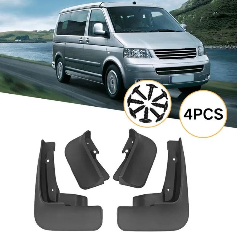 Совместимо дляVolkswagen T5 CaravelleMultivan 2008-2020, автомобильные крылья, брызговики, закрылки, брызговик, 4 шт.