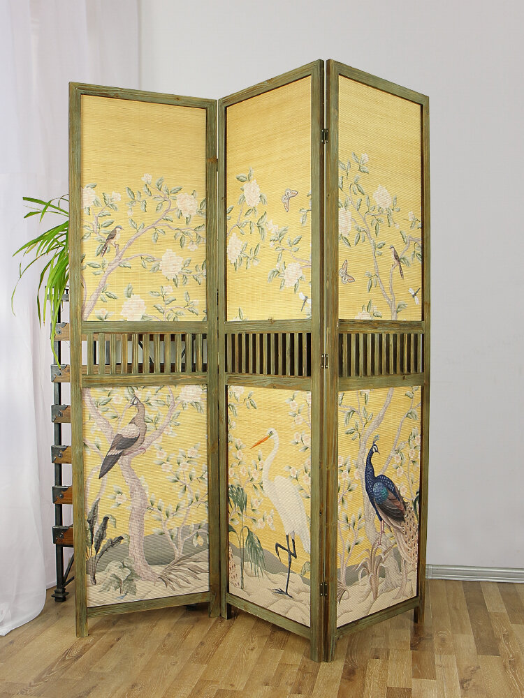 Ширма Country Artists "Райский сад", бамбук, 180x145x6 см, 3 секции, с рисунком