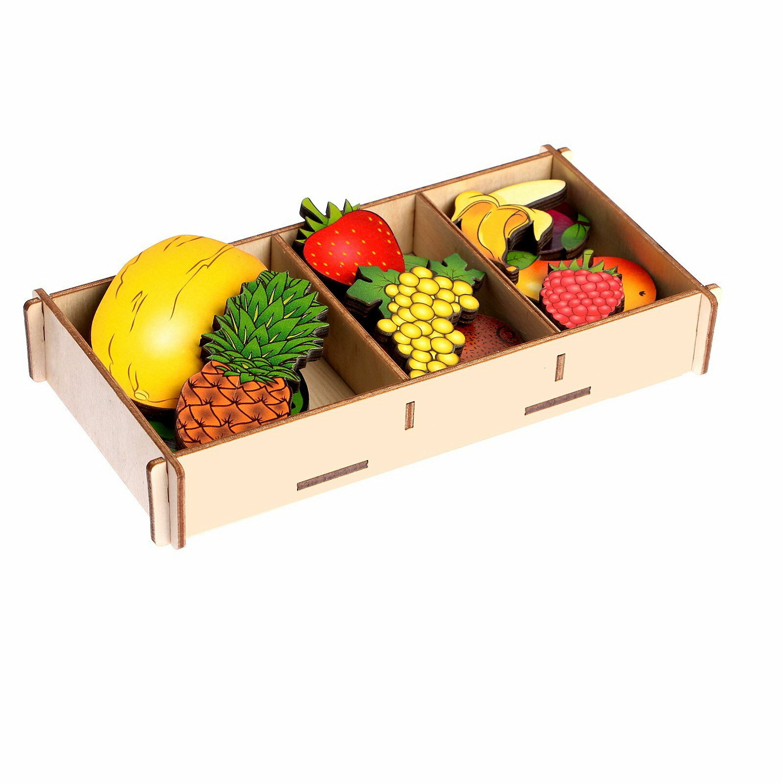 Набор "Фрукты на магнитах" в коробке, 15 деталей, развитие навыков: кругозор