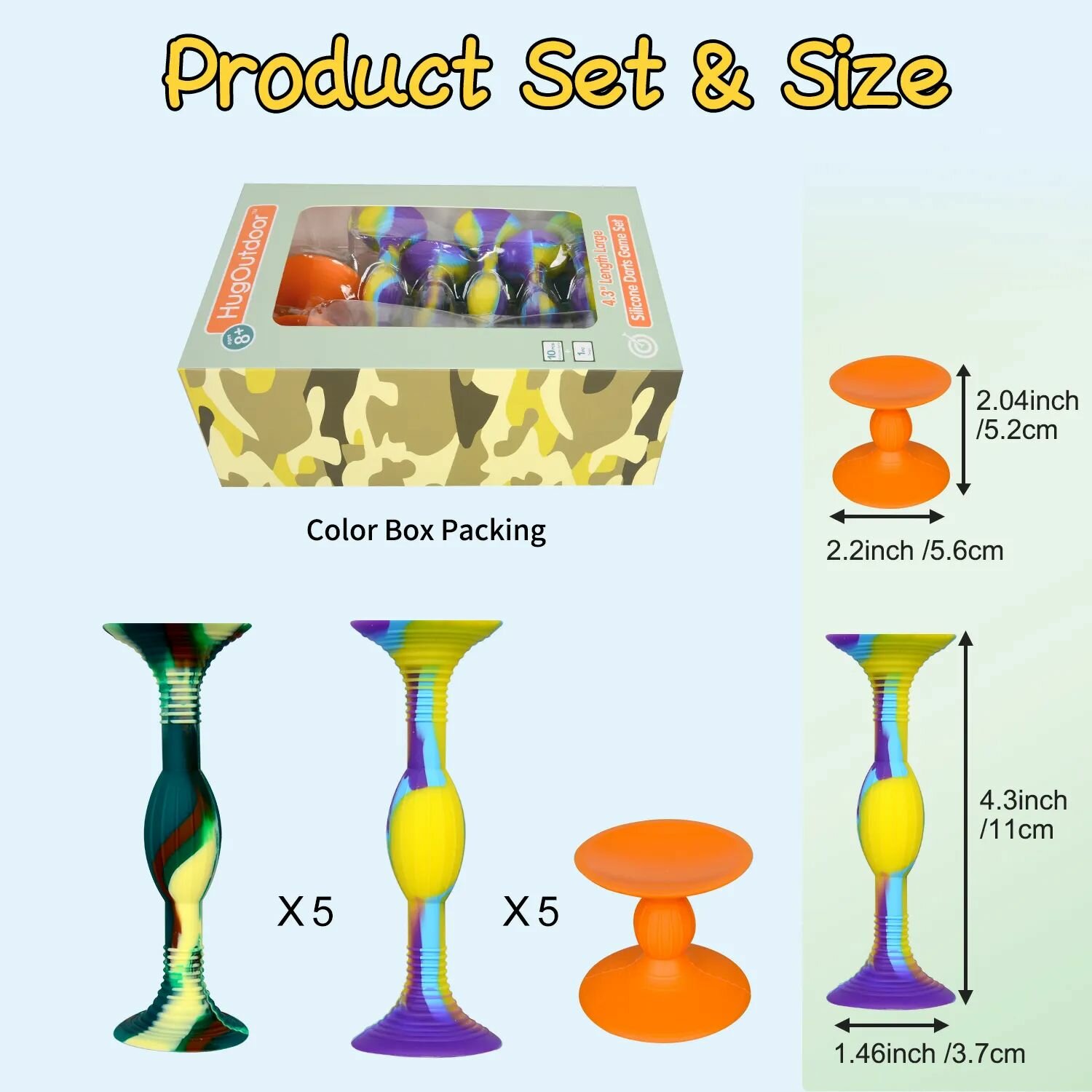 Поп дартс, силиконовый, дротики 11см