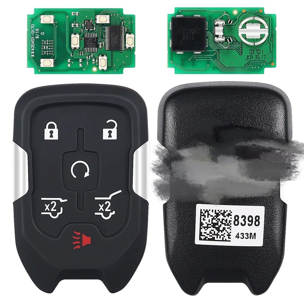 Умный дистанционный ключ Leo FCC: HYQ1EA/HYQ1AA 315/433 МГц ID: 46CHIP для оригинального ключа серии Chevrolet Suburban Tahoe GMC Acadia Terrain. 6BT-433-8398, for GMC