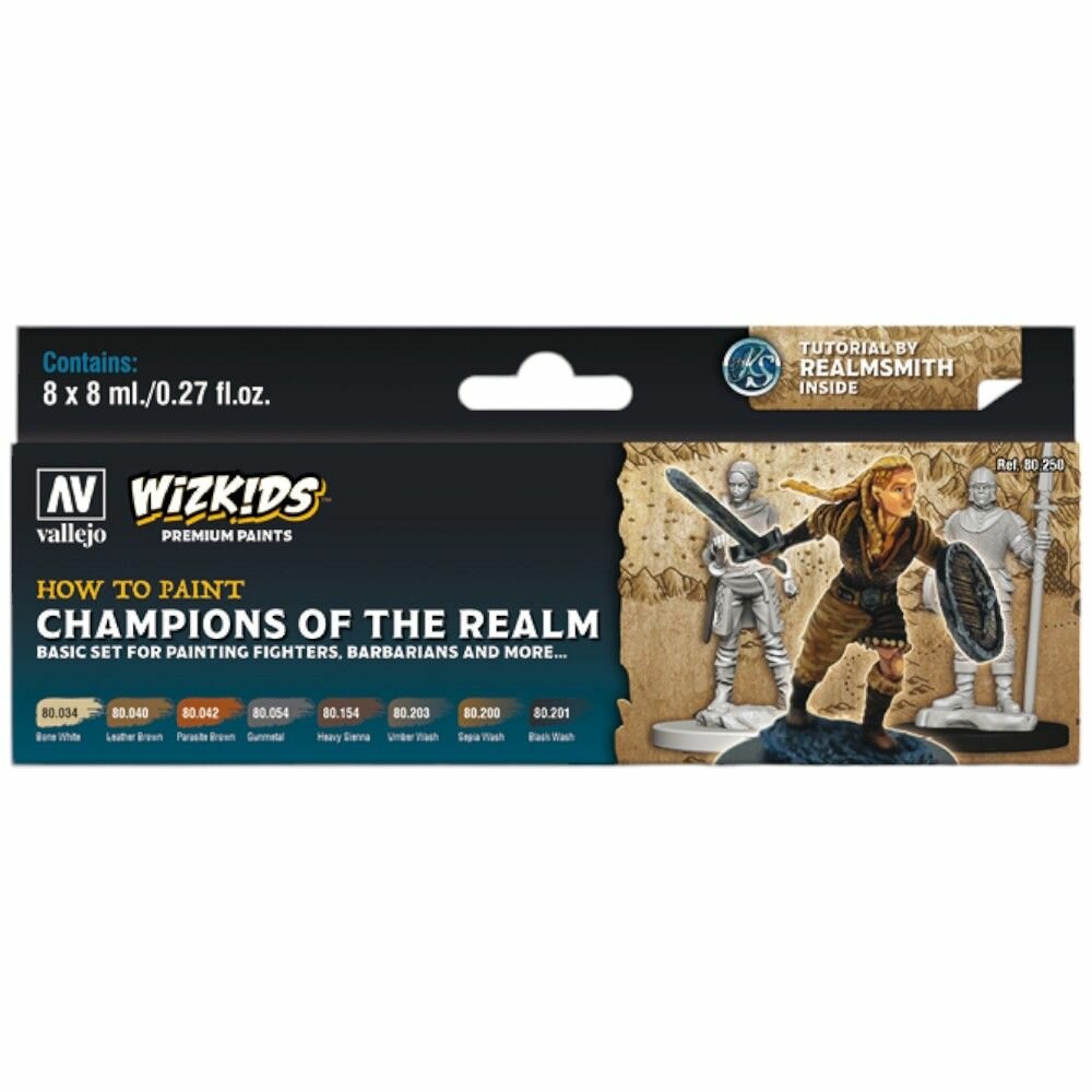 Настольная игра Vallejo Набор красок Vallejo Wizkids Premium Paints: Champions of the Realm 80.250